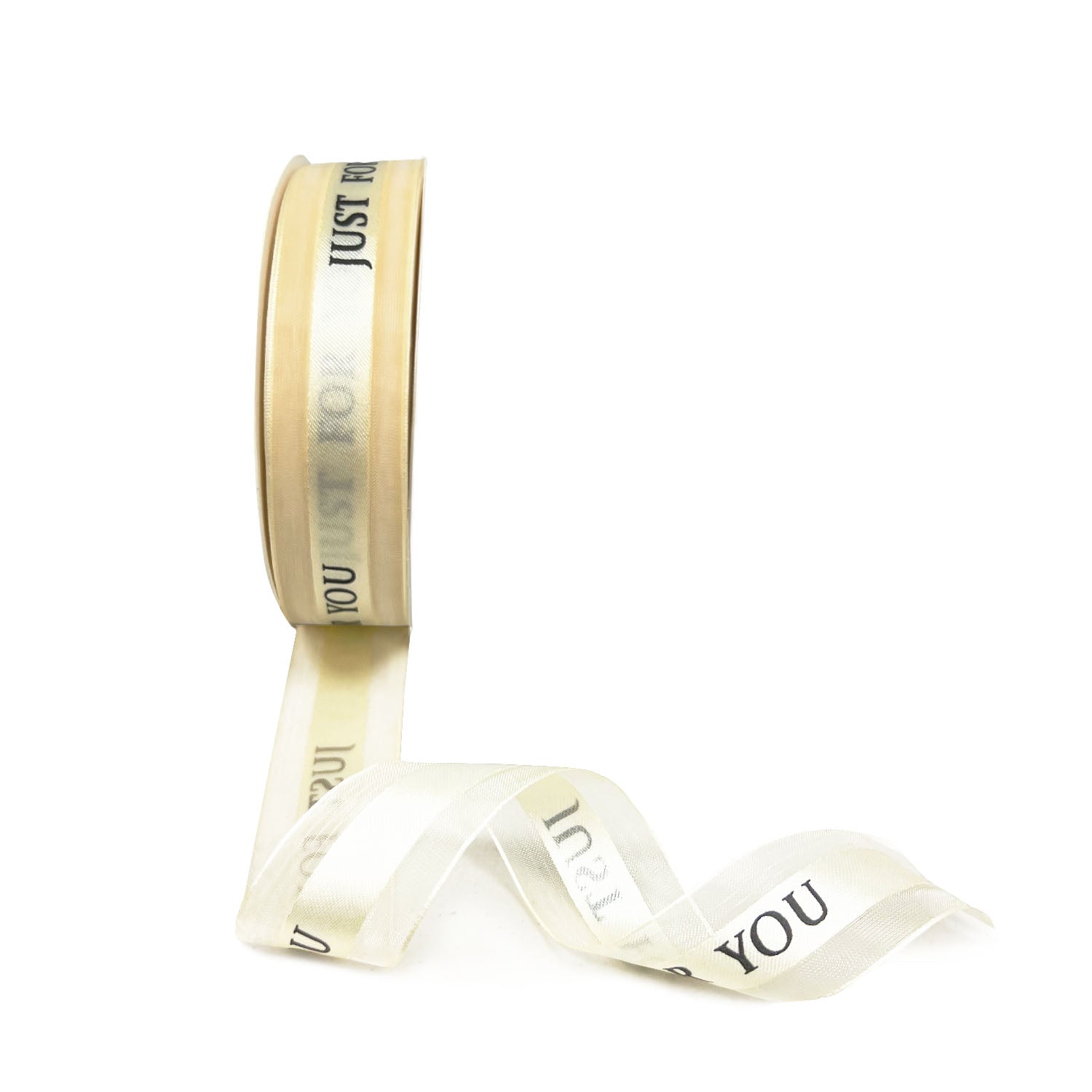 5pcs Beige 0.98x1440 inches "Just For You" Single Faced Ribbon; U$4.89 ...